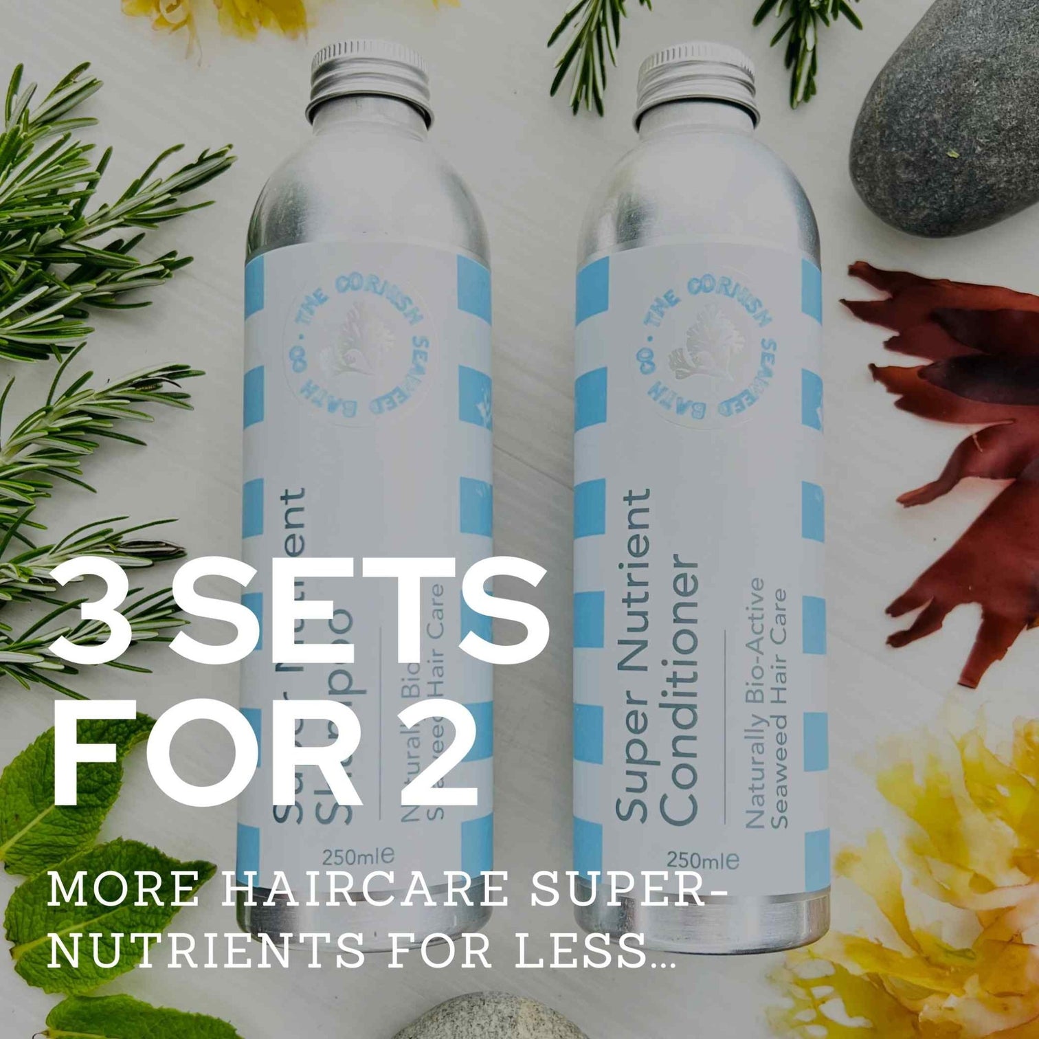 3 for 2 Super Nutrient Haircare Sets – The Cornish Seaweed Bath Co.
